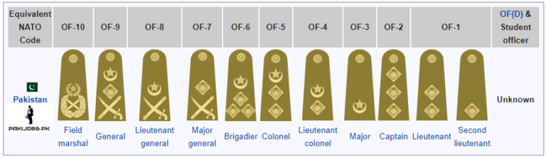 Pakistan Army Ranks and Salary 2025 Insignia Badges