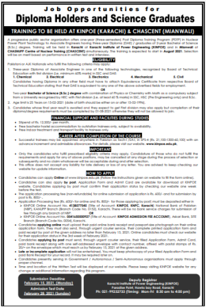 KINPOE PDTP Advertisement 2024 Post Diploma Training Program Apply